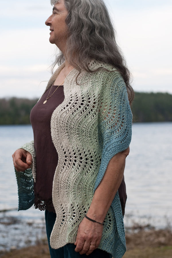 Lakeshore Wrap knitting pattern - Sweet Paprika
