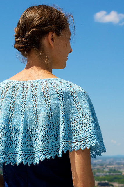 Millicent Capelet lace shawlette knitting pattern - Sweet Paprika Designs
