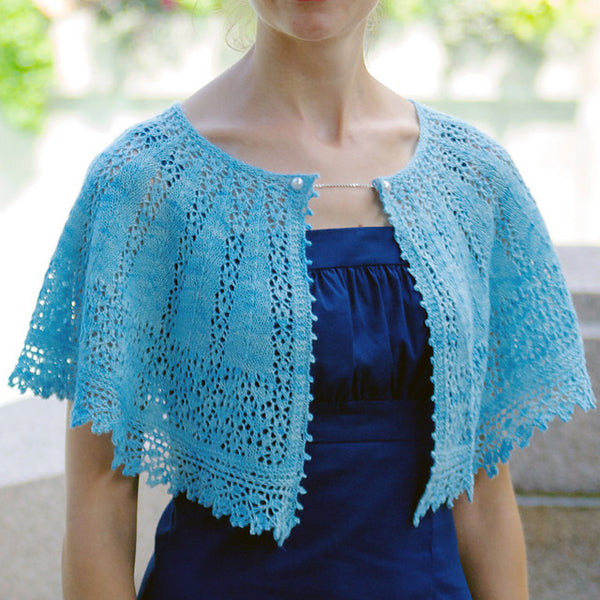 Millicent Capelet lace shawlette knitting pattern - Sweet Paprika Designs