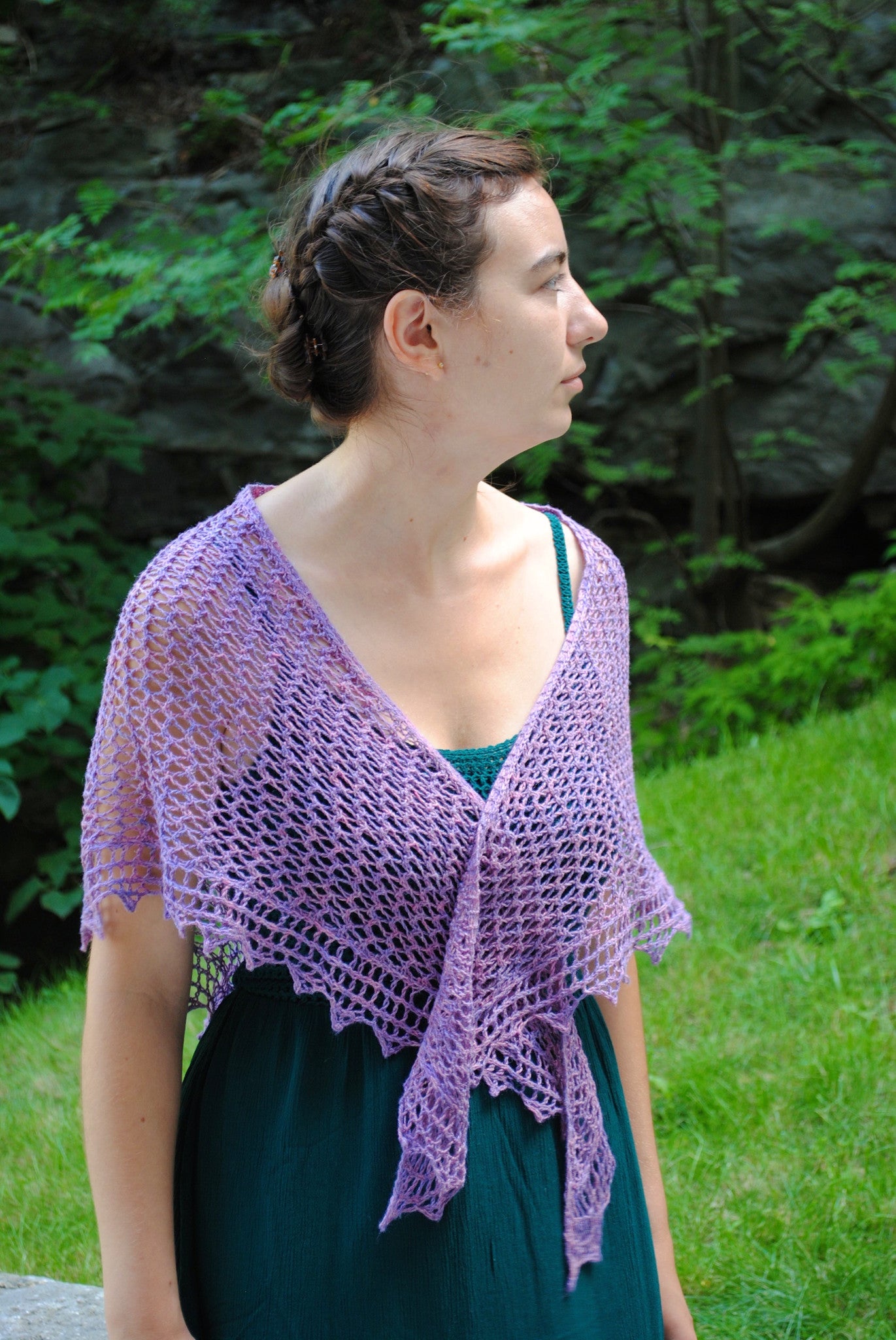 Meandering Pathway shawl knitting pattern - Sweet Paprika Designs