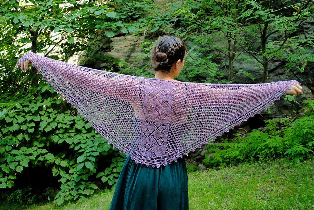 Meandering Pathway shawl knitting pattern - Sweet Paprika Designs